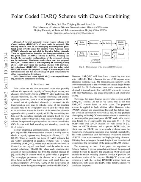 pdf polar coded harq scheme with chase combining