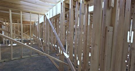 Frame Of Unfinished Concrete Construction Of Residential House Timelapse Stock Footage Video