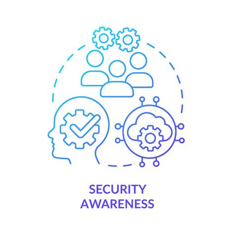 Security Awareness Blue Gradient Concept Icon 16090093 Vector Art At