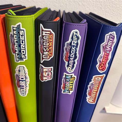 Pokimon Binder Stickers Sword And Shield Premium Vinyl For Master Set For