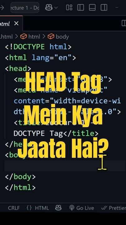 Html Head Element Explained In 1 Minute Webdev 10 Shorts Html Htmltutorial Htmlcss