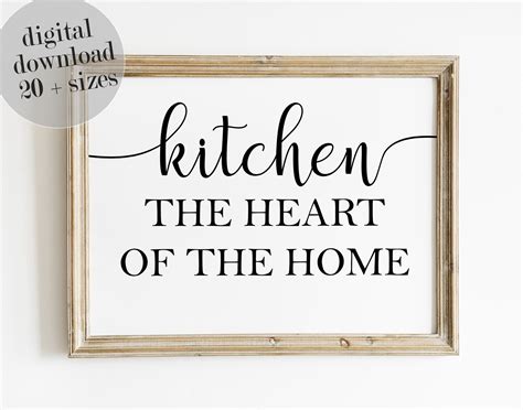 Wall Art The Kitchen Is The Heart Of The Home At Billy Mcmanus Blog
