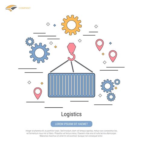 Premium Vector Logistics Flat Contour Style Vector Concept Illustration