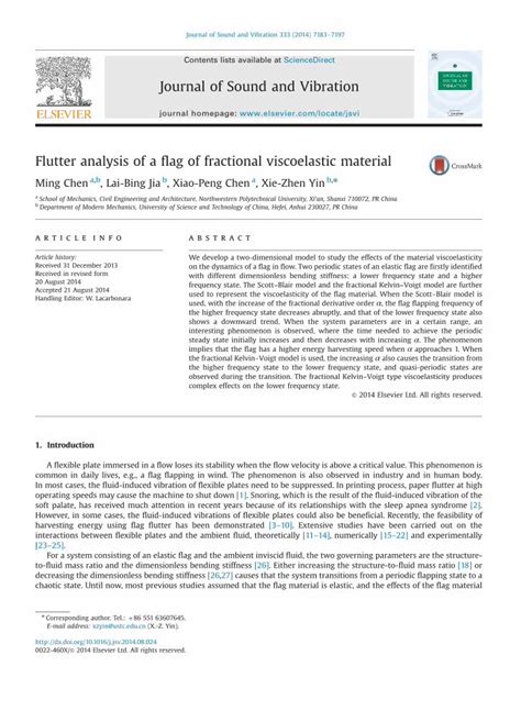 Pdf Flutter Analysis Of A Flag Of Fractional Viscoelastic Material Dokumen Tips