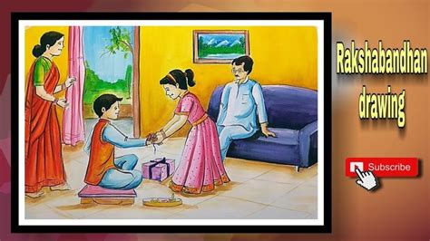 Raksha Bandhan drawing how to draw Raksha Bandhan drawing रकषबधन Raksha bandhan drawing