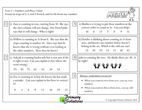 Mastery Maths Year 2 Reasoning Number And Place Value Teaching Resources