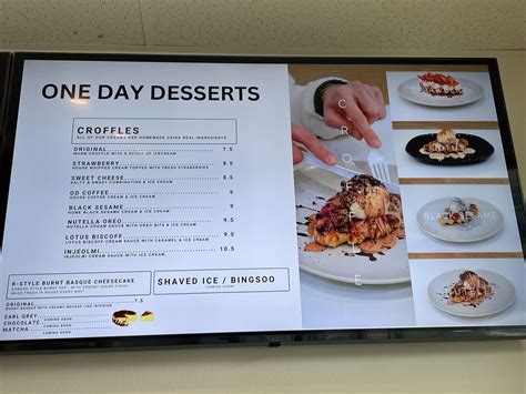 One Day Cafe Menu Full Menu Update 2025
