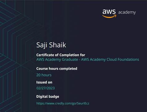 Saji Shaik On Linkedin Amazon Aws Cloudfoundations
