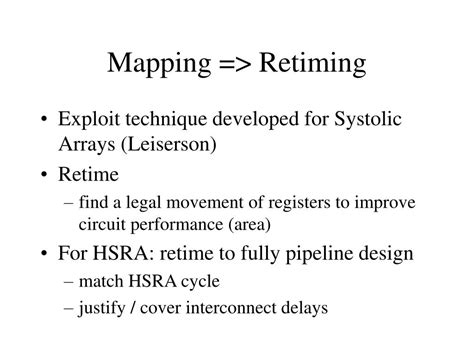 Ppt Hsra High Speed Hierarchical Synchronous Reconfigurable Array Powerpoint Presentation