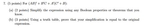 Solved 7 5 Points For AB B C A C B A 2 Chegg Com
