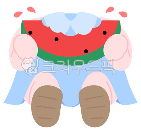 수박얼굴합성 여름방학얼굴합성 어린이얼굴합성 수박일러스트 수박먹는아이 사진 이미지 일러스트 캘리그라피 Ruya작가