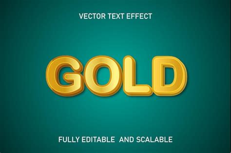 Premium Vector Gold 3d Editable Text Effect Premium Vector With