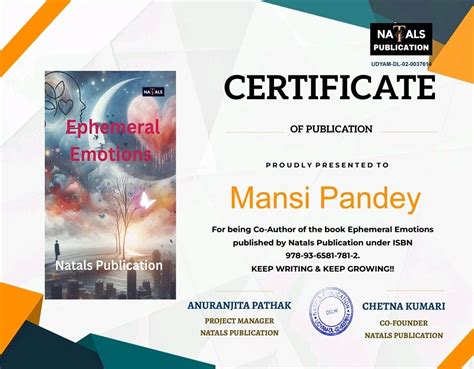 Mansi Pandey On Linkedin Gratitude Honour Author Publication Writing Debut Emotions
