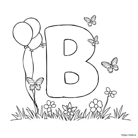 Abecedario Letra B Para Colorear
