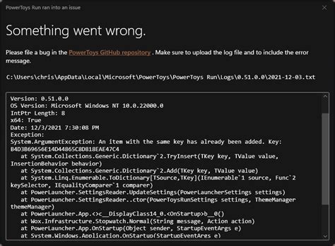 Powertoys Bug On Startup · Issue 14817 · Microsoftpowertoys · Github