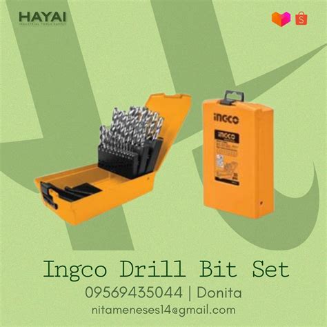 Ingco Drill Bit Set Commercial And Industrial Industrial Equipment On