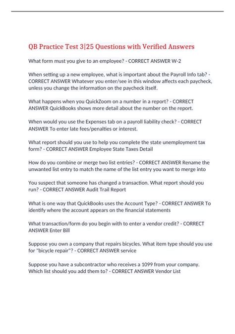 Qb Practice Test 3 25 Questions With Verified Answers 100 Correct Qb Practice Stuvia Uk