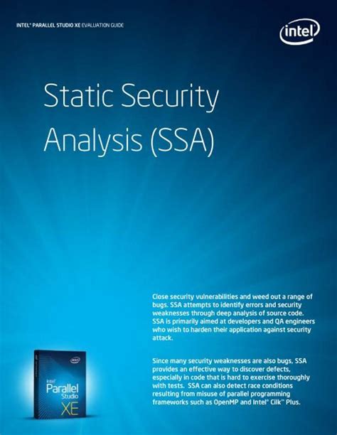 Static Security Analysis Ssa