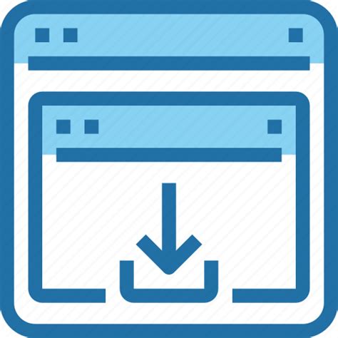 arrow browser download interface ui web icon download on iconfinder