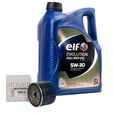 Pack Filtro de Aceite ORIGINAL RENAULT 8200768927 & ELF Evolution Full ...
