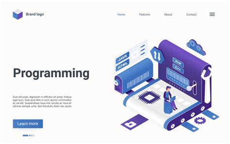 Algorithmization And Programming Capital Vector Image