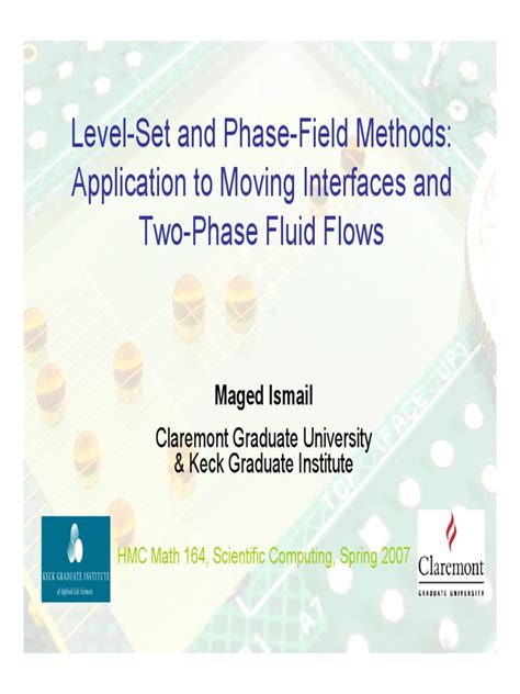 Level Set And Phase Field Methods Application To Moving Interfaces And