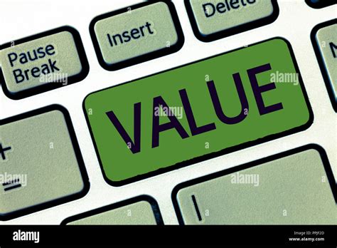 Handwriting Text Writing Value Concept Meaning Principles Or Standards