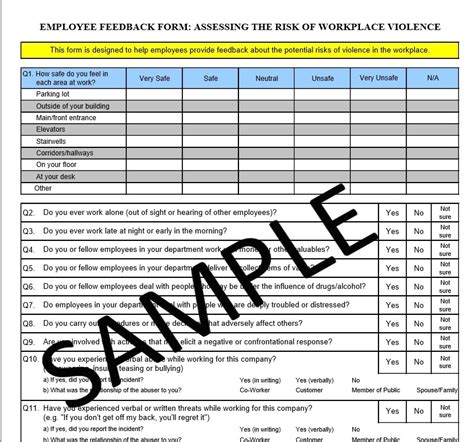 Workplace Violence And Harassment Risk Assessment Template Williamson
