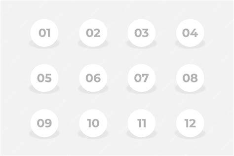 Premium Vector Bullet Points Numbers From One To Twelve