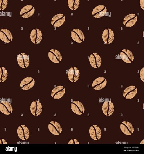 Coffee Beans Seamless Pattern Repeating Background Stock Vector Image And Art Alamy