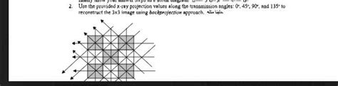 2 Use The Provided X Ray Projection Values Along The