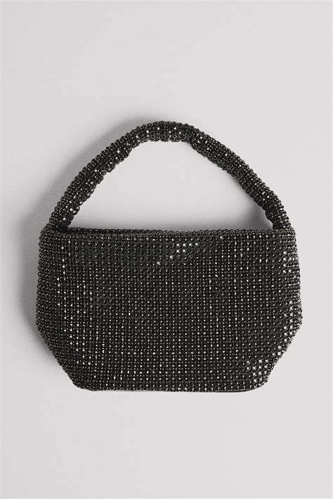 Small Glitter Handbag Black Na Kd
