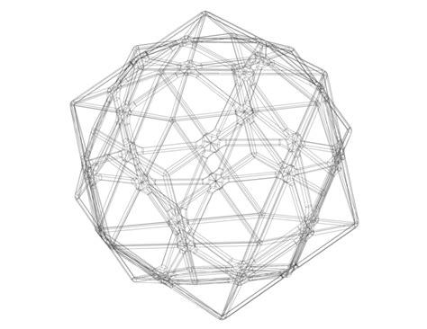 3d Printed Wireframe Shape Compound Of Dodecahedron And Icosahedron By Mr Anycad Pinshape