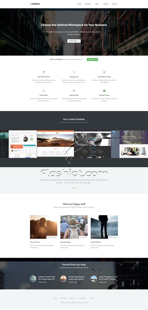 Medigo Green Free HTML5 CSS Template Flashiat