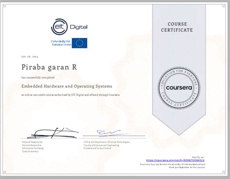 I Have Completed Embedded Hardware And Operating System In Coursera Pirabagaran R