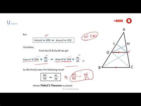 THALE S THEOREM Basic Proportionality Theorem BPT Math Traders