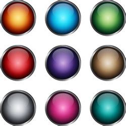 Big Set Of Colorful Glossy Badge Or Button Vector Image