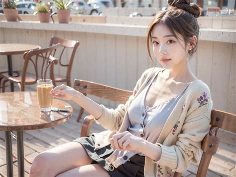 여자에 있는 핀 소녀 인체 실사