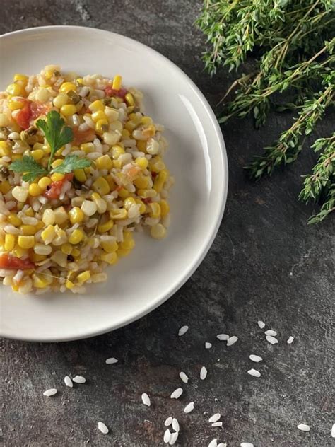 Roasted Tomato And Corn Risotto One Bite Vegan