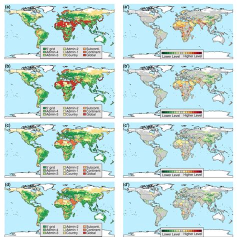 figure s5 maps depicting the lowest possible spatial scale on which a