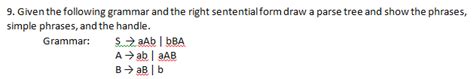 Solved Given The Following Grammar And The Right Chegg