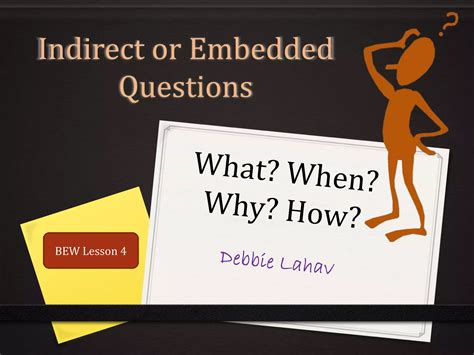 Indirect Or Embedded Questions Pptx