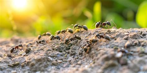 ant colonies bustling with activity as ants work together to build