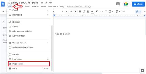 How Create A Book Template In Google Docs A Guide For Beginner Writers