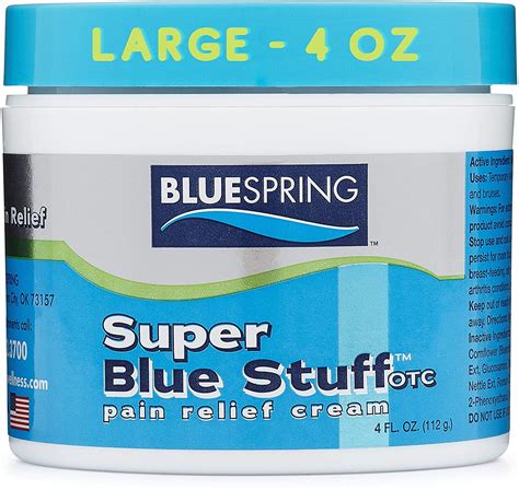 Blue Stuff Super Blue Stuff Otc Natural Pain Relieving Cream Fast
