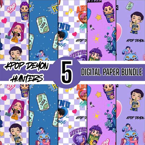 Kpop Demon Hunters Backgroundpattern Etsy Schweiz