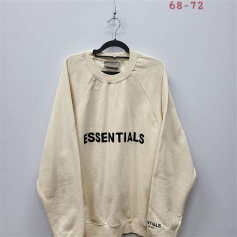 에센셜 S 스웻 크림색 기모 맨투맨 실측68 72 헬로마켓