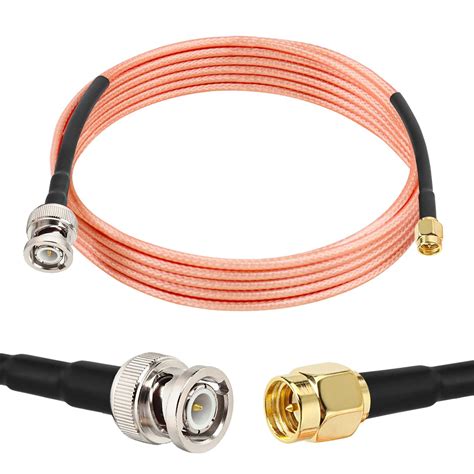 sma male to bnc male cable 8ft sma to bnc cable rg316 sma bnc adapter cable for rf applications