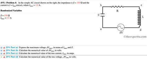 Solved Problem In The Simple AC Circuit Shown On Chegg