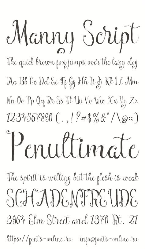 Manny Script Font